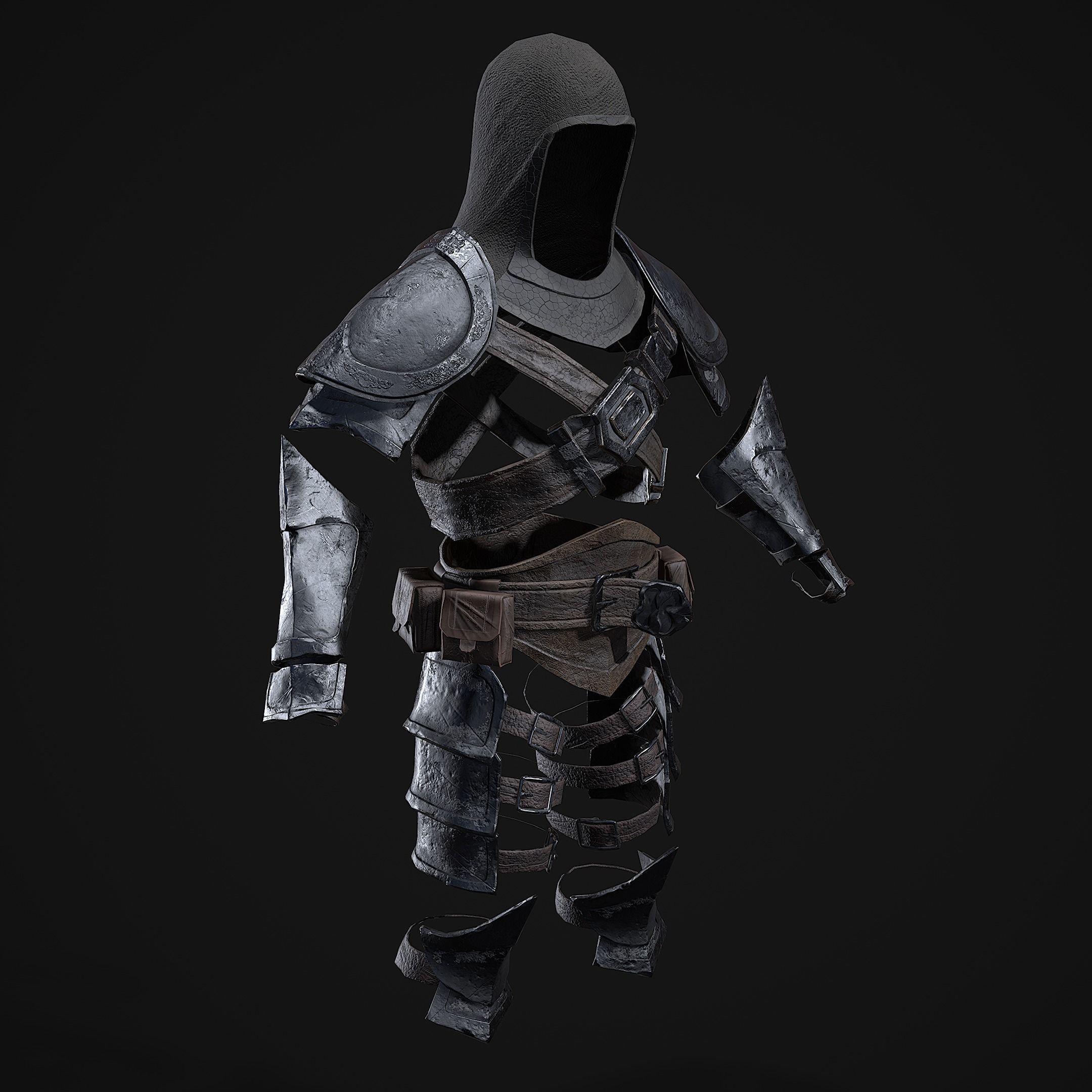3D model Dark fantasy assassin - Game Ready Low-Poly 3D model VR / AR ...