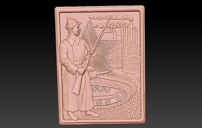 Badge Man soldier 3D model 3D printable | CGTrader