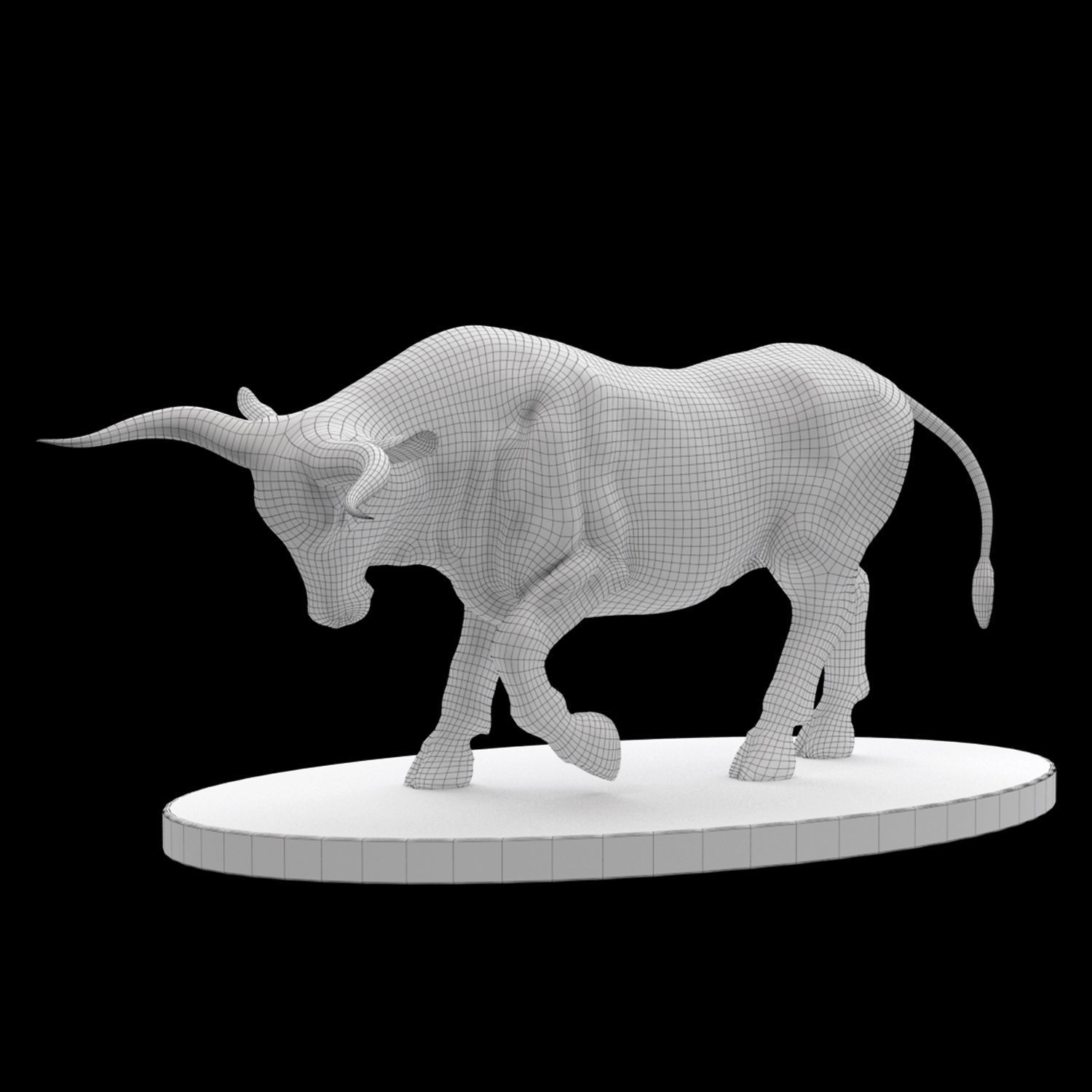 3D model Bull sculpture cgi and 3d print model VR / AR / low-poly ...