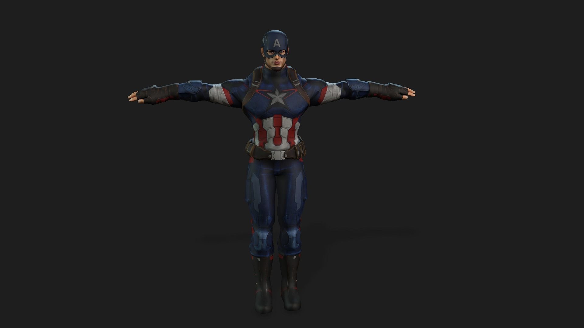 Captain America 3D model rigged | CGTrader