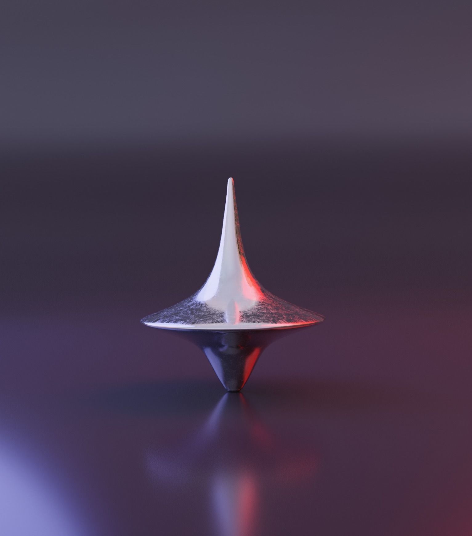 Spinning top from inception with metallic texture 3D model | CGTrader