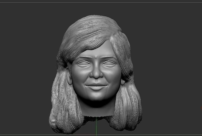 girl face 3D model 3D printable | CGTrader