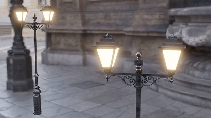Standing Street Lamp 3D model | CGTrader