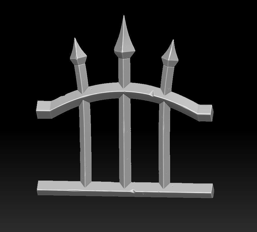 Fantasy fence 3d print 3D model 3D printable | CGTrader