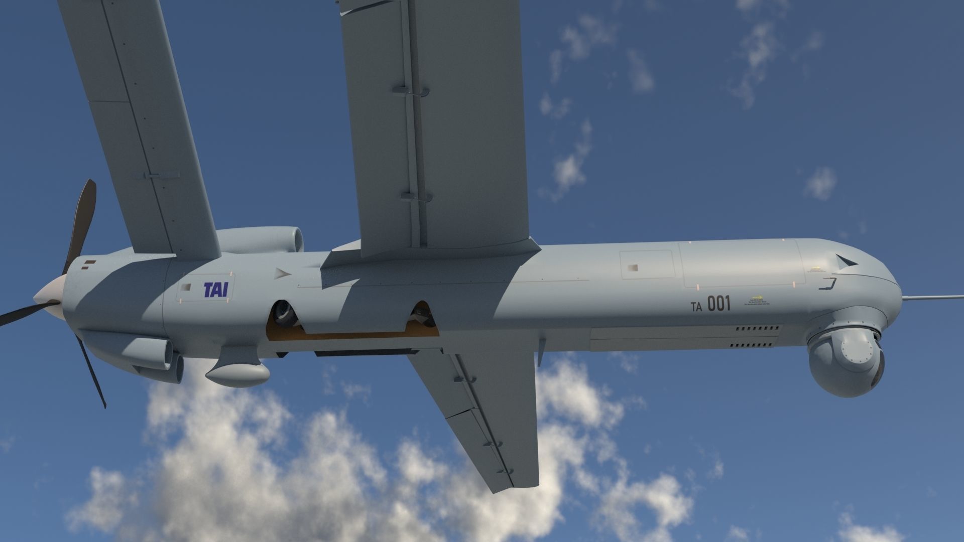 IHA - UAV ANKA-B- TAI TUSAS 3D model | CGTrader