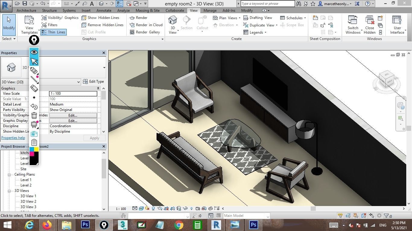 revit Living room forniture sets 3D model | CGTrader