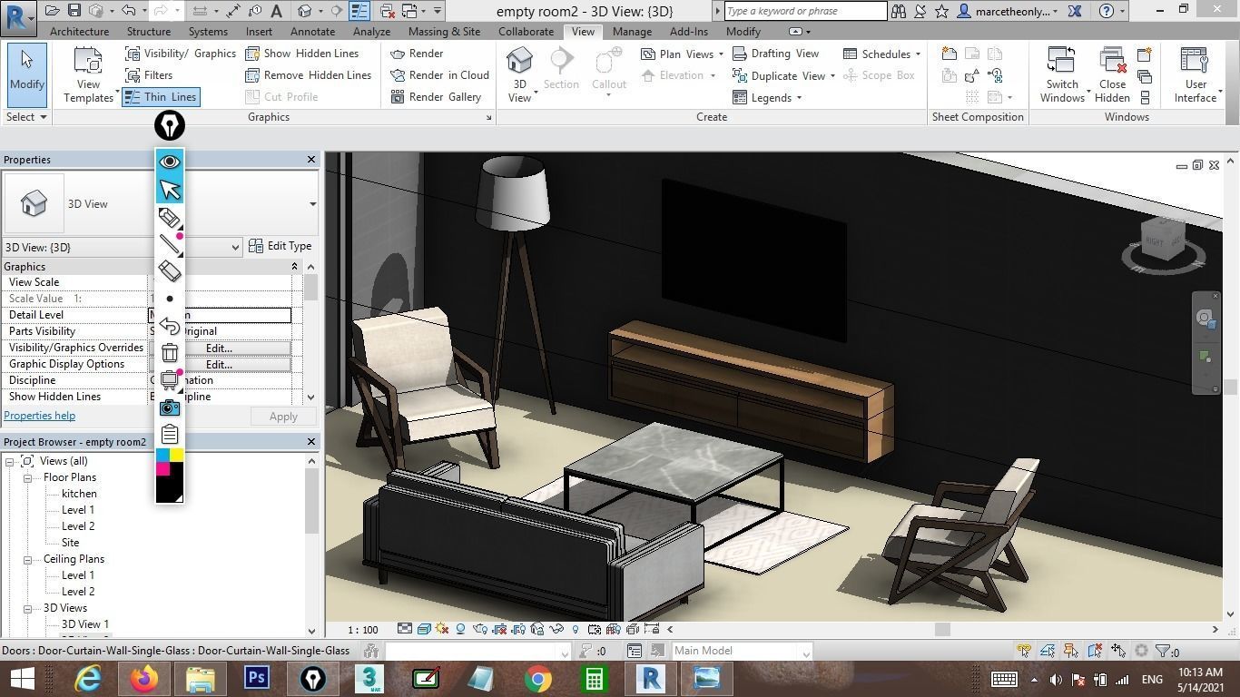 revit Living room forniture sets 3D model | CGTrader