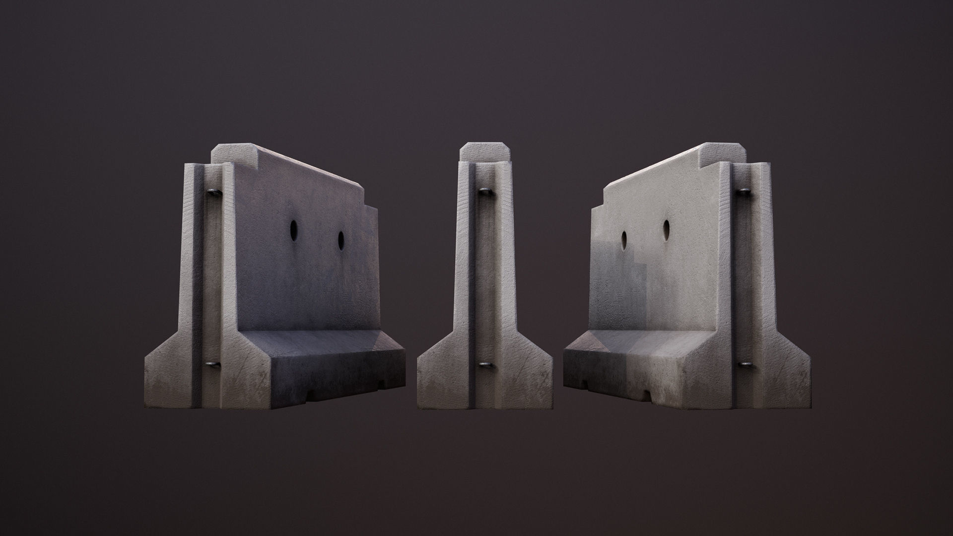 Road block concrete free VR / AR / low-poly 3D model | CGTrader