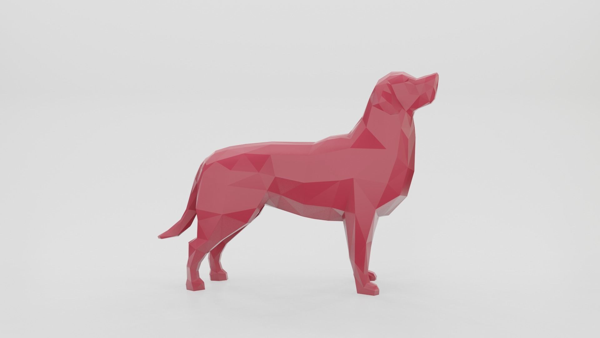 Low Poly Retriever dog 3D model 3D printable | CGTrader