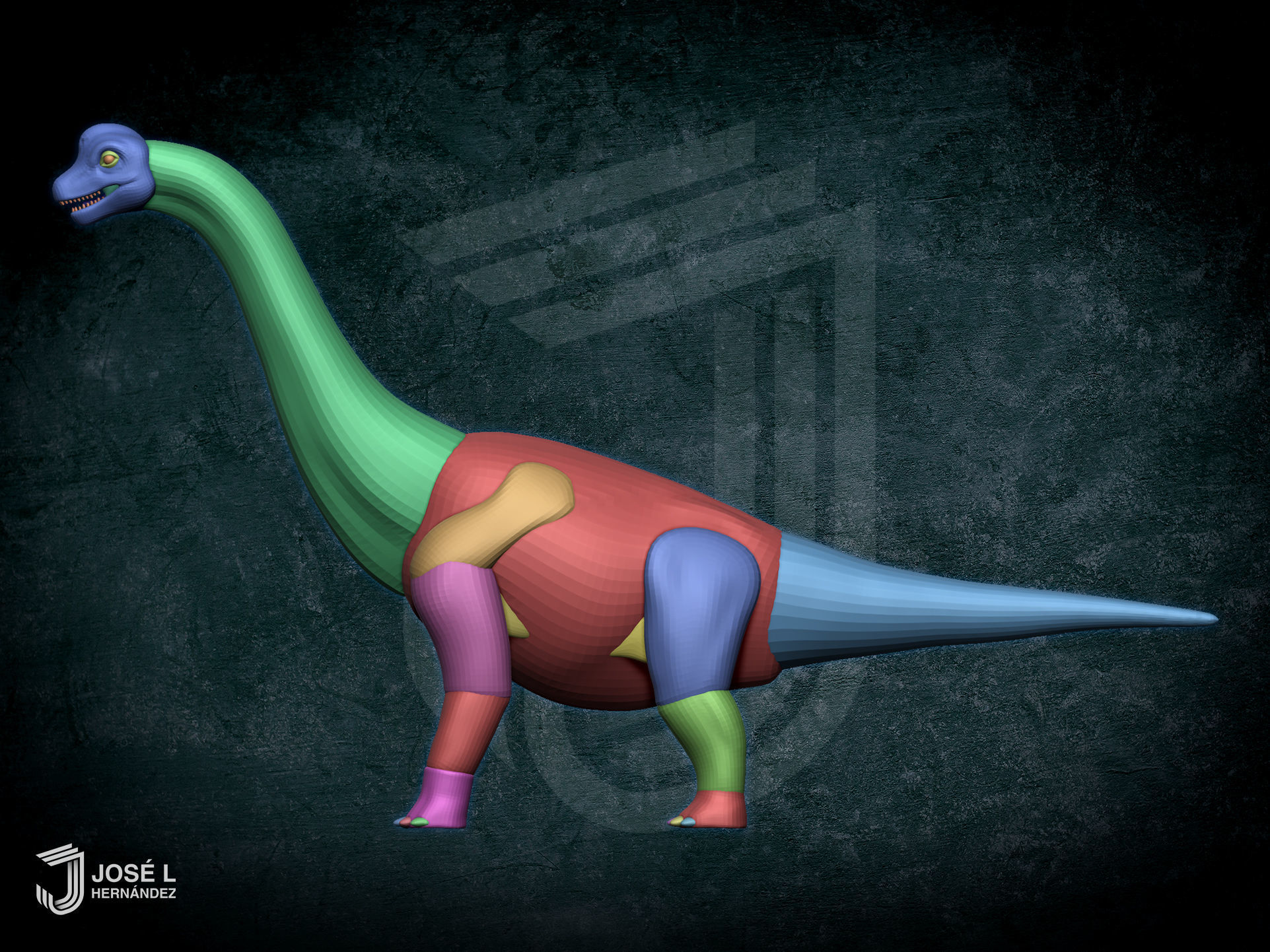 Basemesh Baby Brachiosaurus 3D model | CGTrader