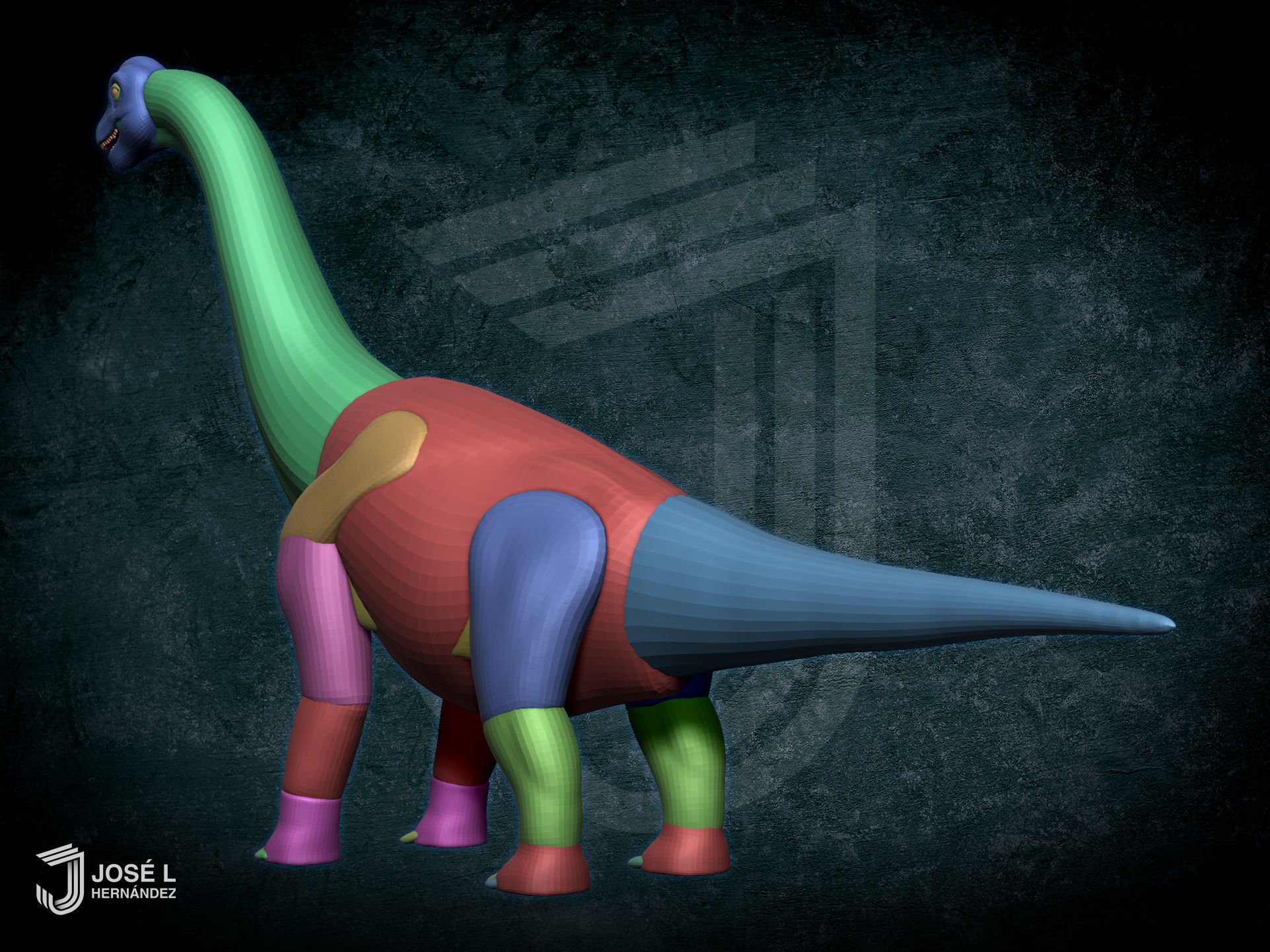 Basemesh Baby Brachiosaurus 3D model | CGTrader