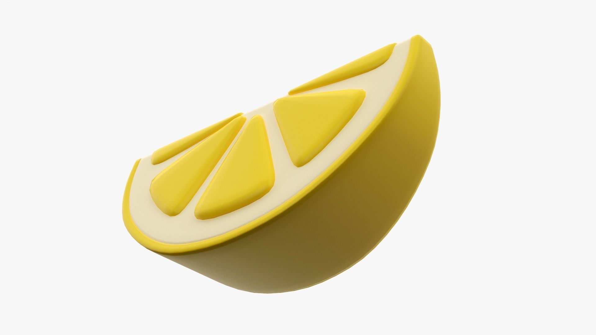 Lemon slice stylized 3D model | CGTrader