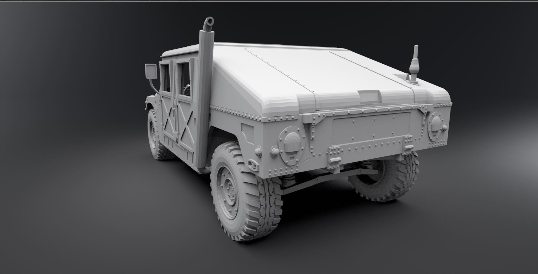 HMMWV scale model 3D model 3D printable | CGTrader