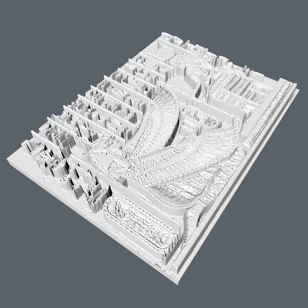 isis-hator with maat mural 3D model 3D printable | CGTrader