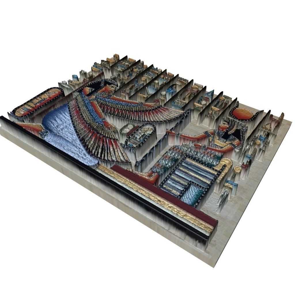 isis-hator with maat mural 3D model 3D printable | CGTrader
