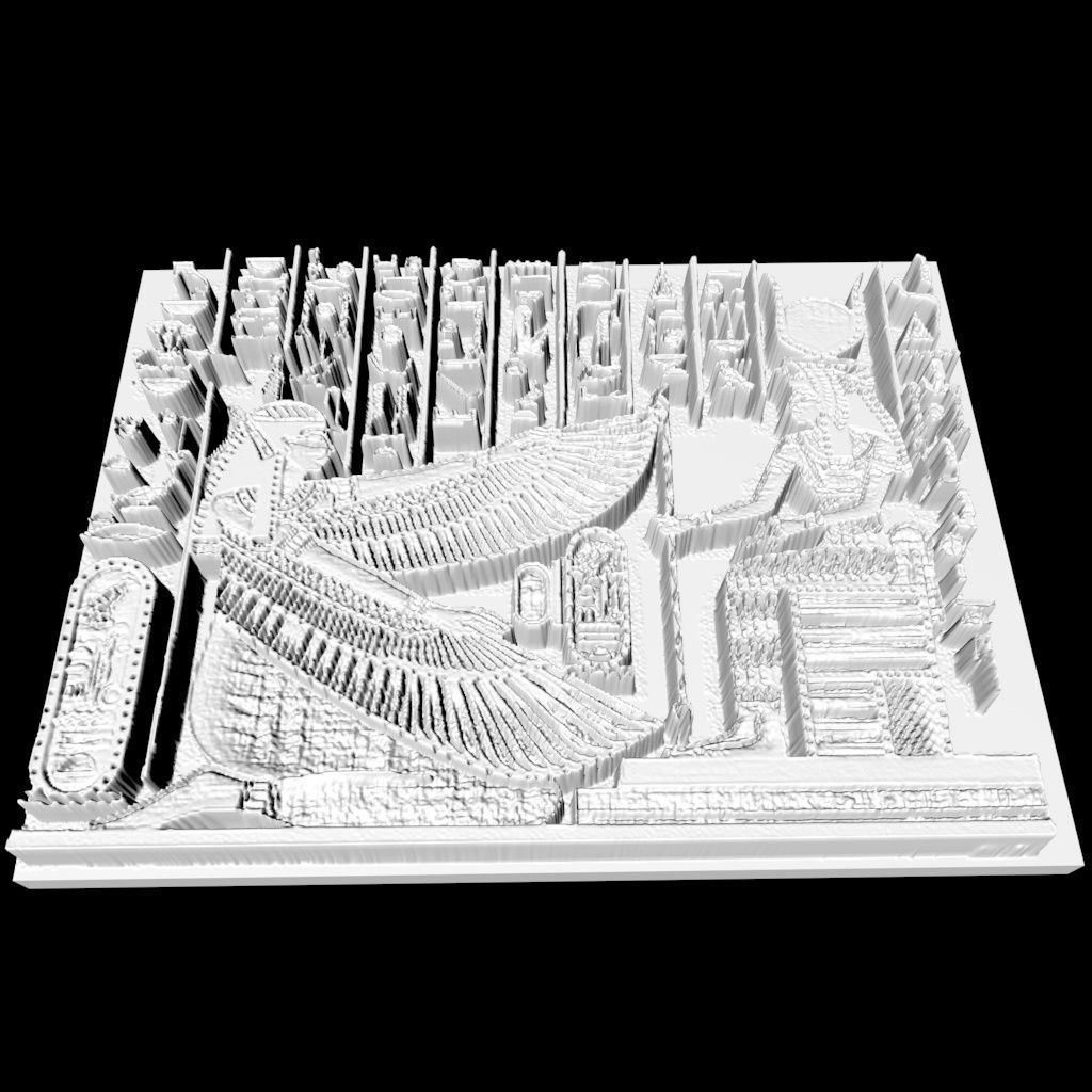 isis-hator with maat mural 3D model 3D printable | CGTrader