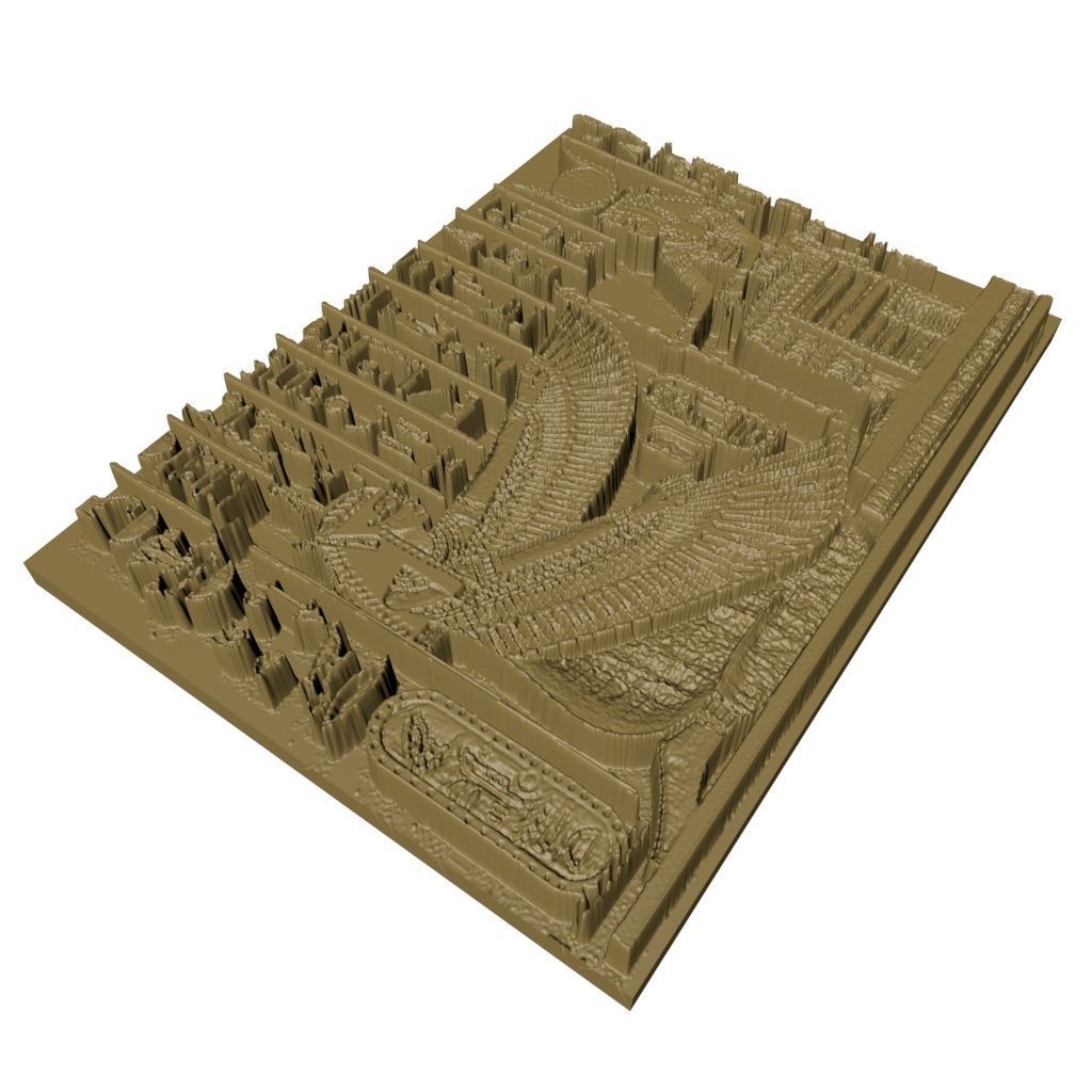 isis-hator with maat mural 3D model 3D printable | CGTrader