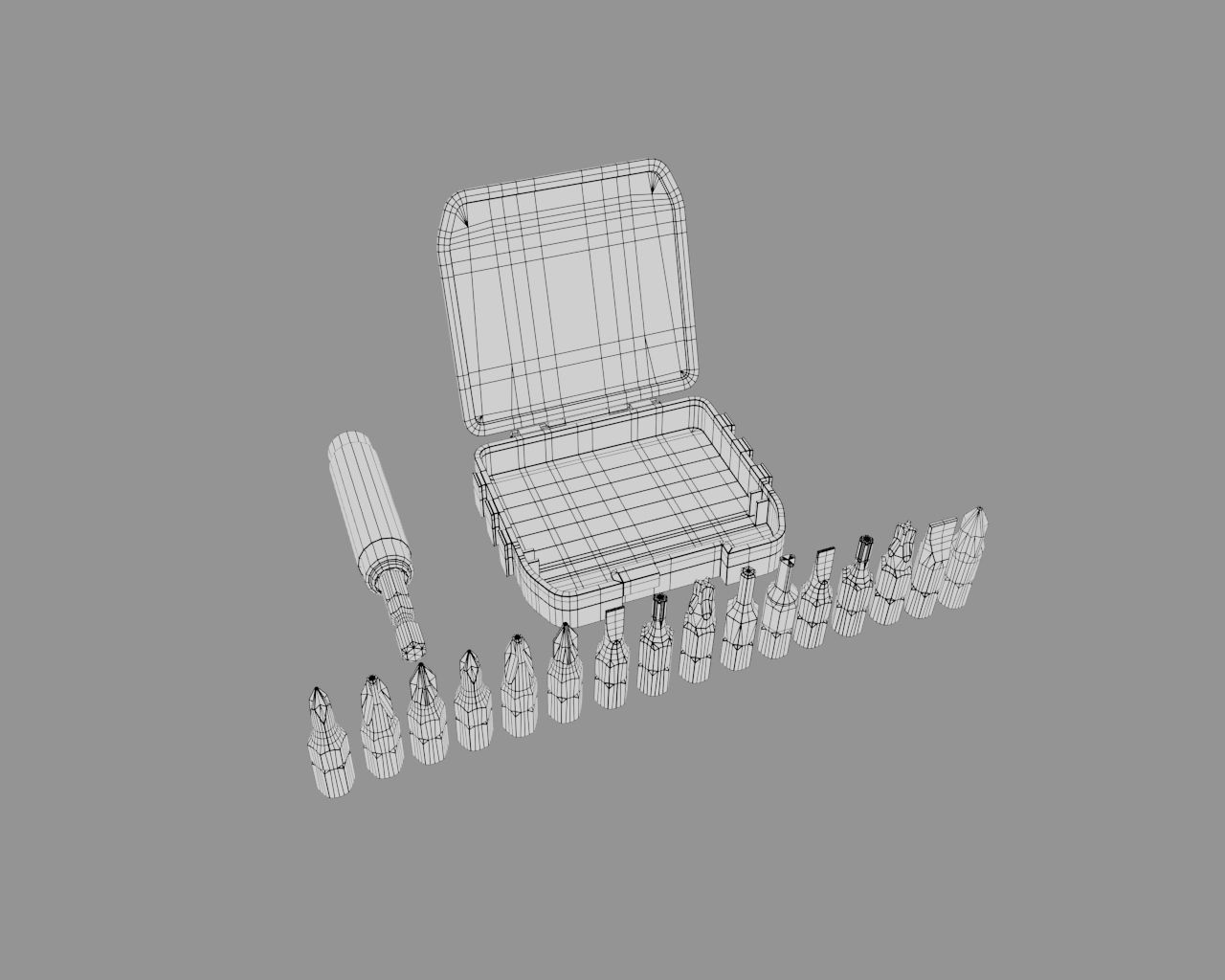 3D model Screw Bit Set VR / AR / low-poly | CGTrader