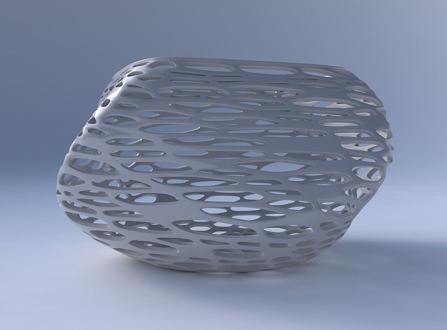 Bowl helix with squeezed and twisted organic lattice 3D model 3D ...