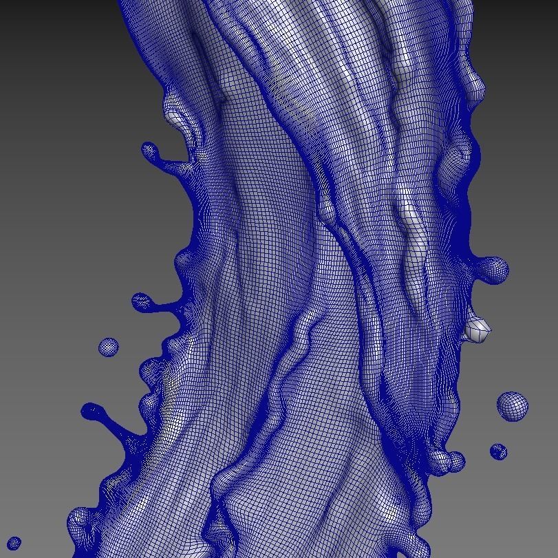 Oil Liquid Water splash 3D model 3D model | CGTrader
