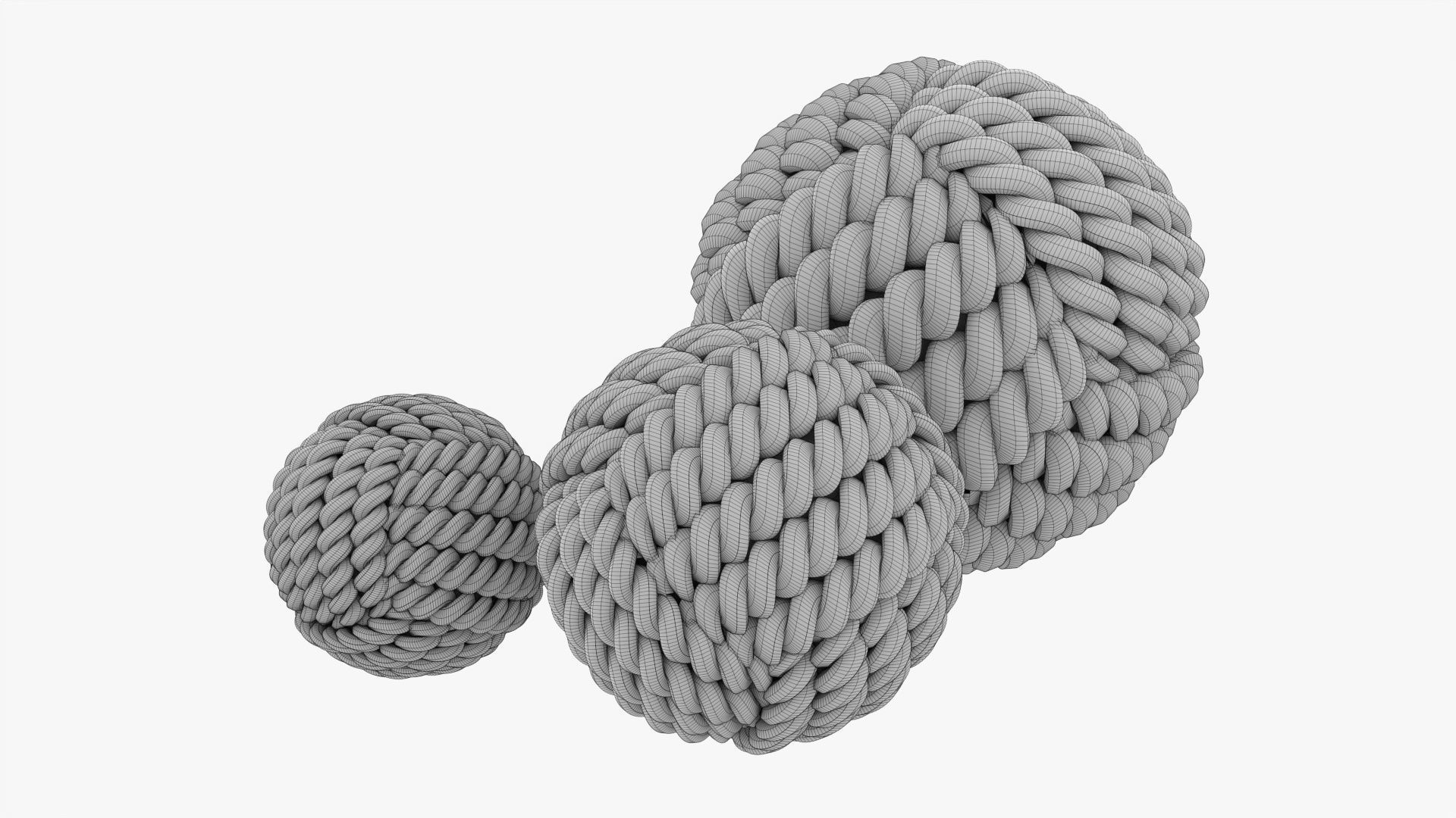 Decorative fabric balls free 3D model | CGTrader