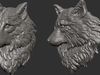 Wolf head 3D model 3D printable | CGTrader