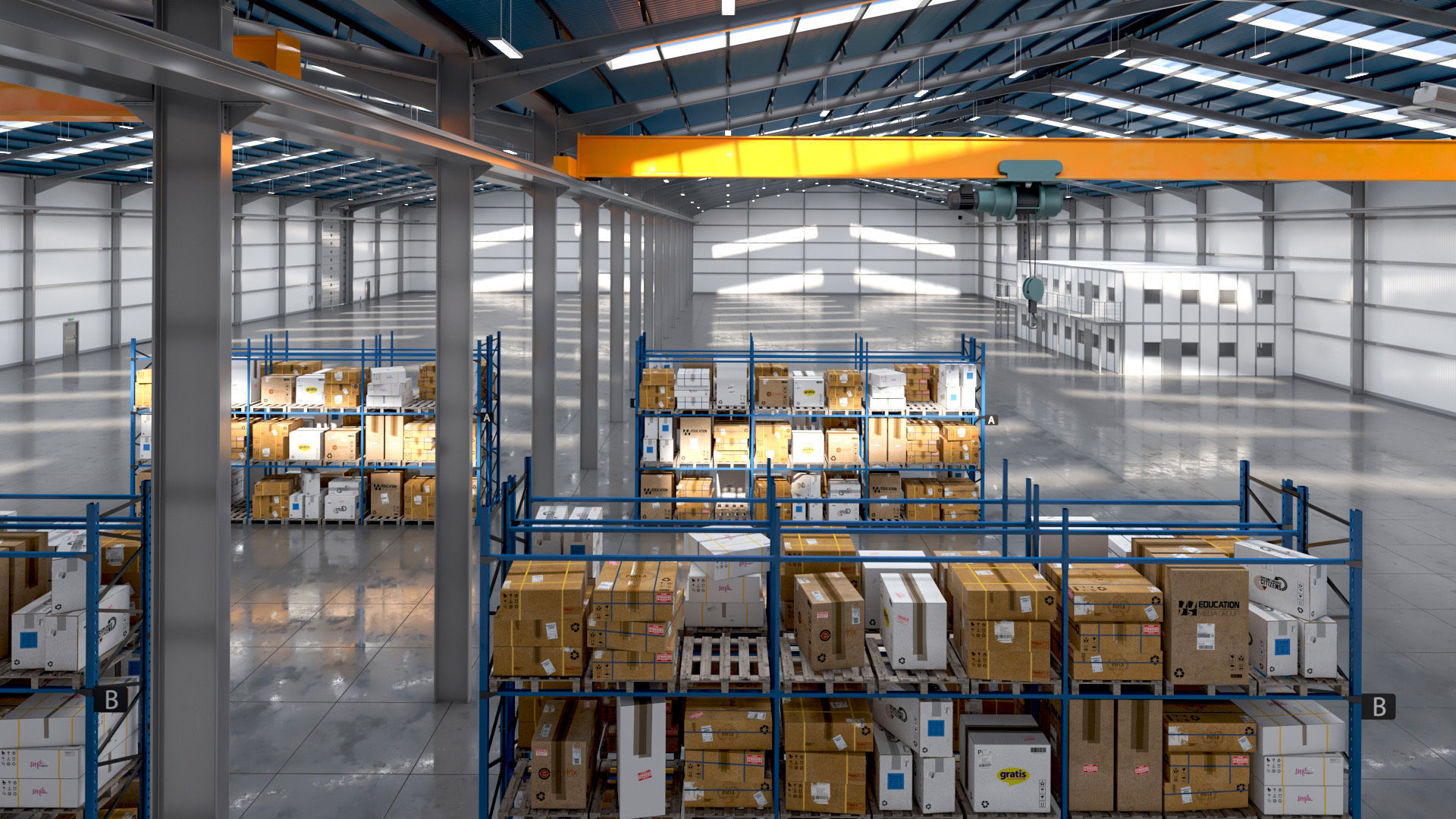 Warehouse 2 box with two rows of holes in it 3D model | CGTrader