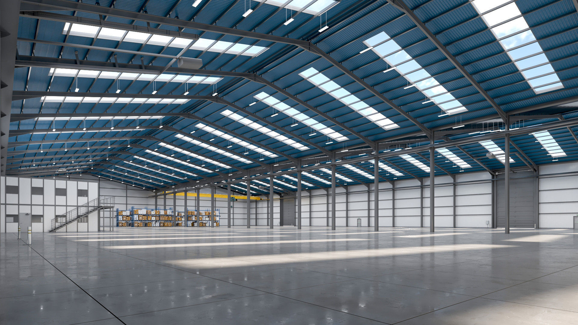 Warehouse 2 box with two rows of holes in it 3D model | CGTrader