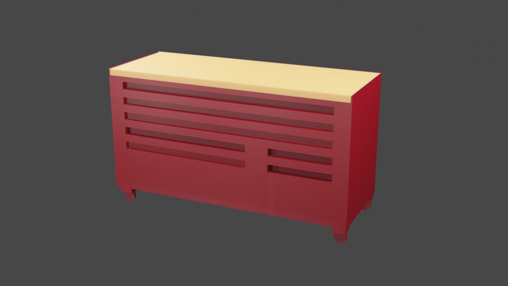 Simple Wooden top Tool Box free 3D model | CGTrader