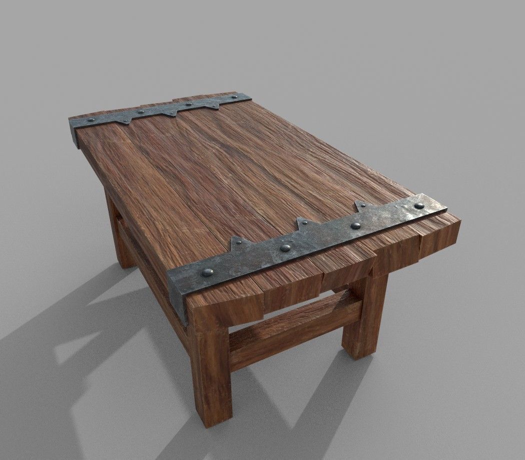 3D model Medieval Table VR / AR / low-poly | CGTrader
