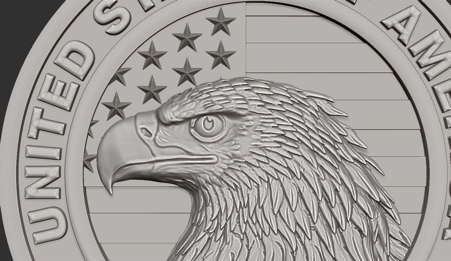 American Flag and Eagle 3D model 3D printable | CGTrader