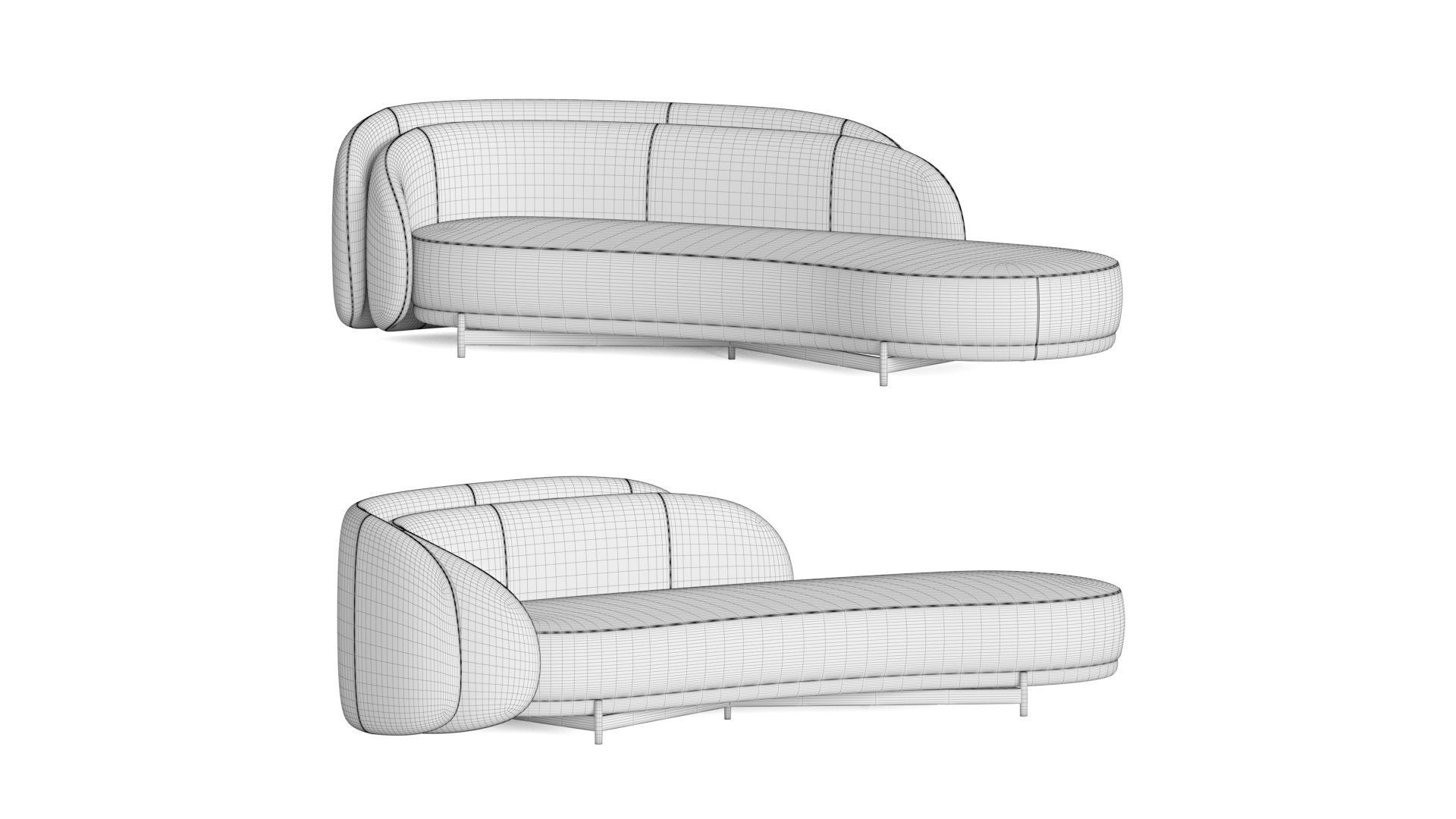 Layered Back Sofa 3D model | CGTrader