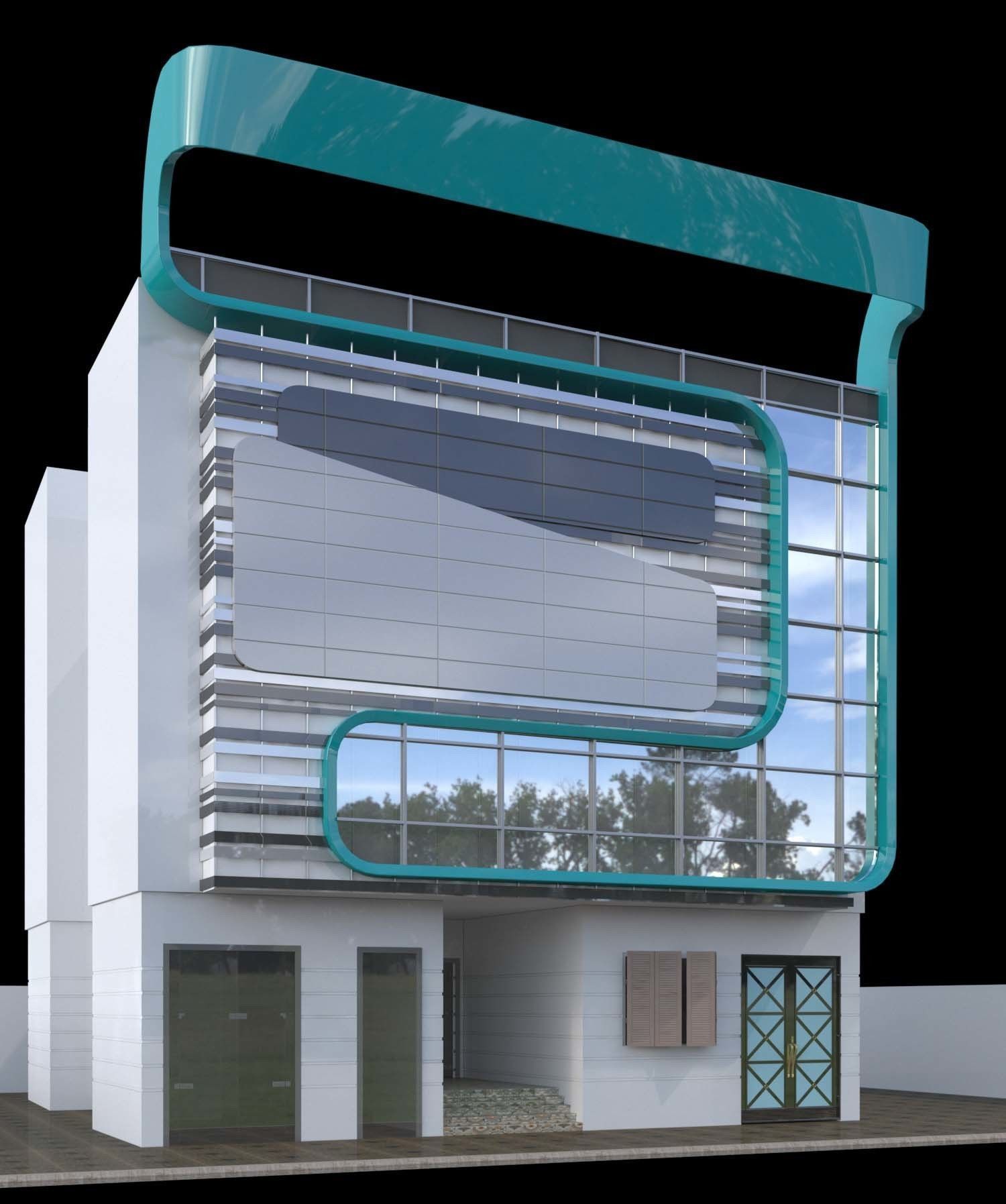 Modern Public Building - Hospital 3D model | CGTrader