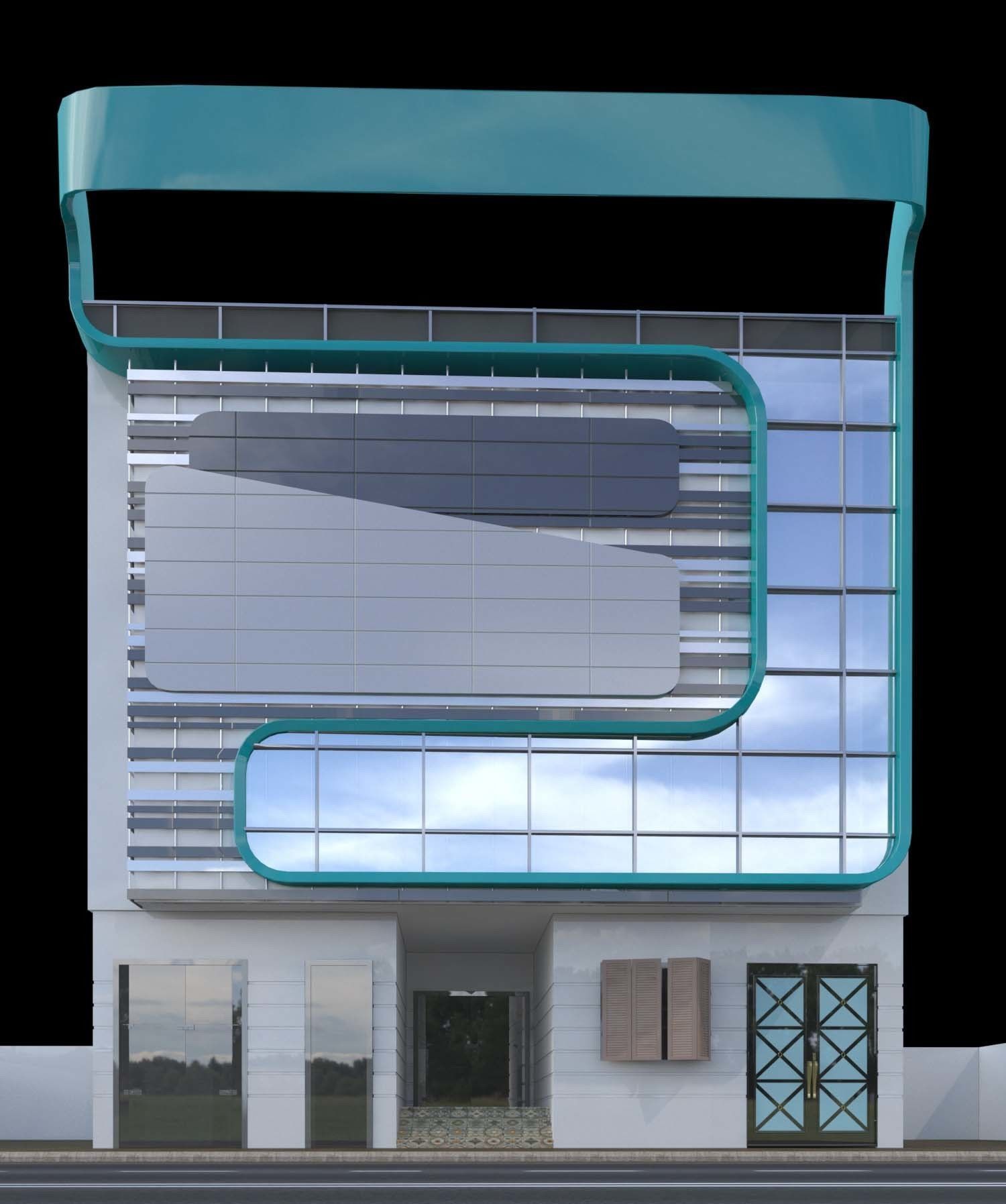 Modern Public Building - Hospital 3D model | CGTrader