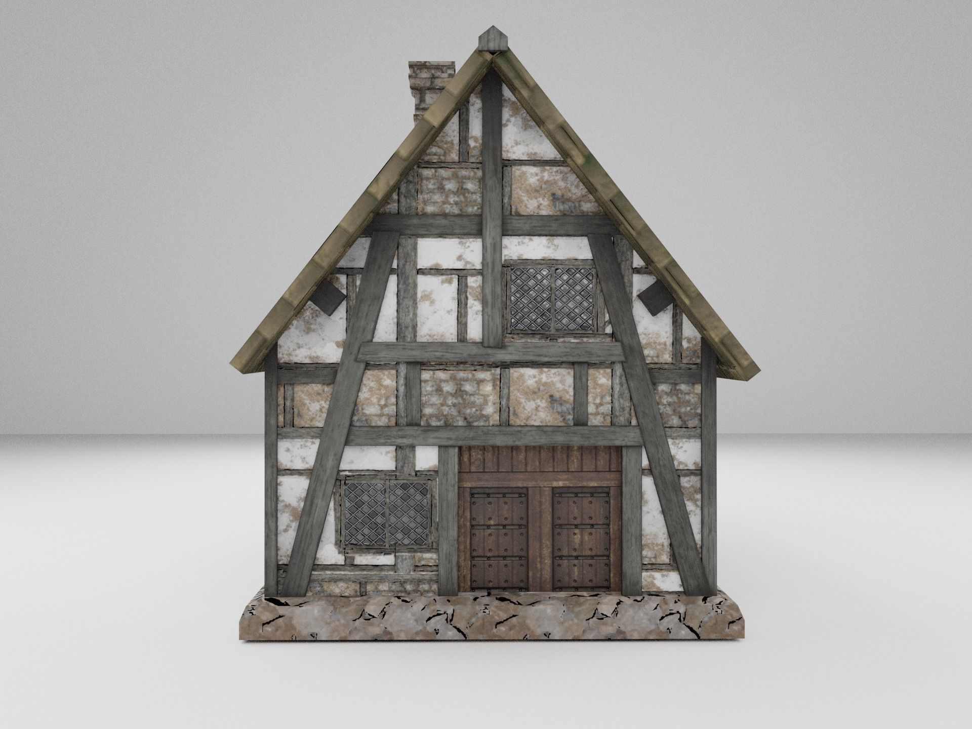 3D model Low Poly Medieval House 2 VR / AR / low-poly | CGTrader