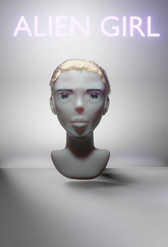 alien girls head 3D model | CGTrader