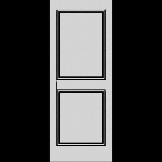 Two Panel style door panel free 3D model | CGTrader