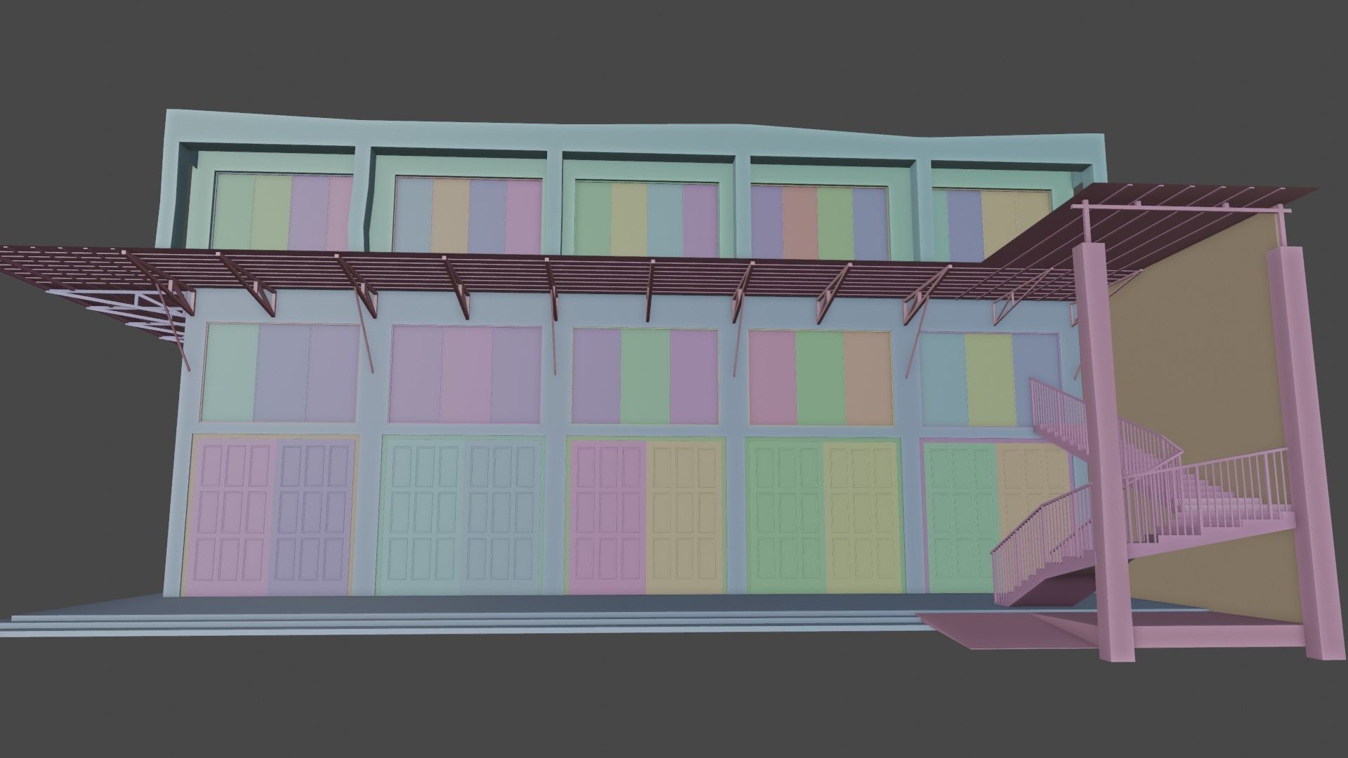 3D model empty building VR / AR / low-poly | CGTrader