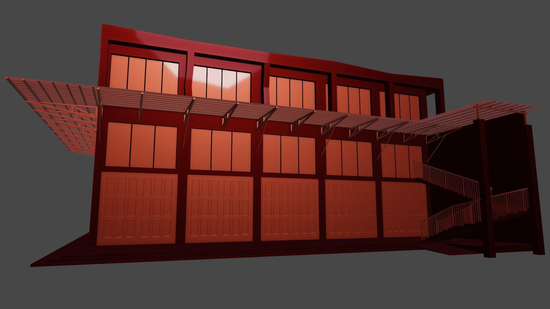 3D model empty building VR / AR / low-poly | CGTrader