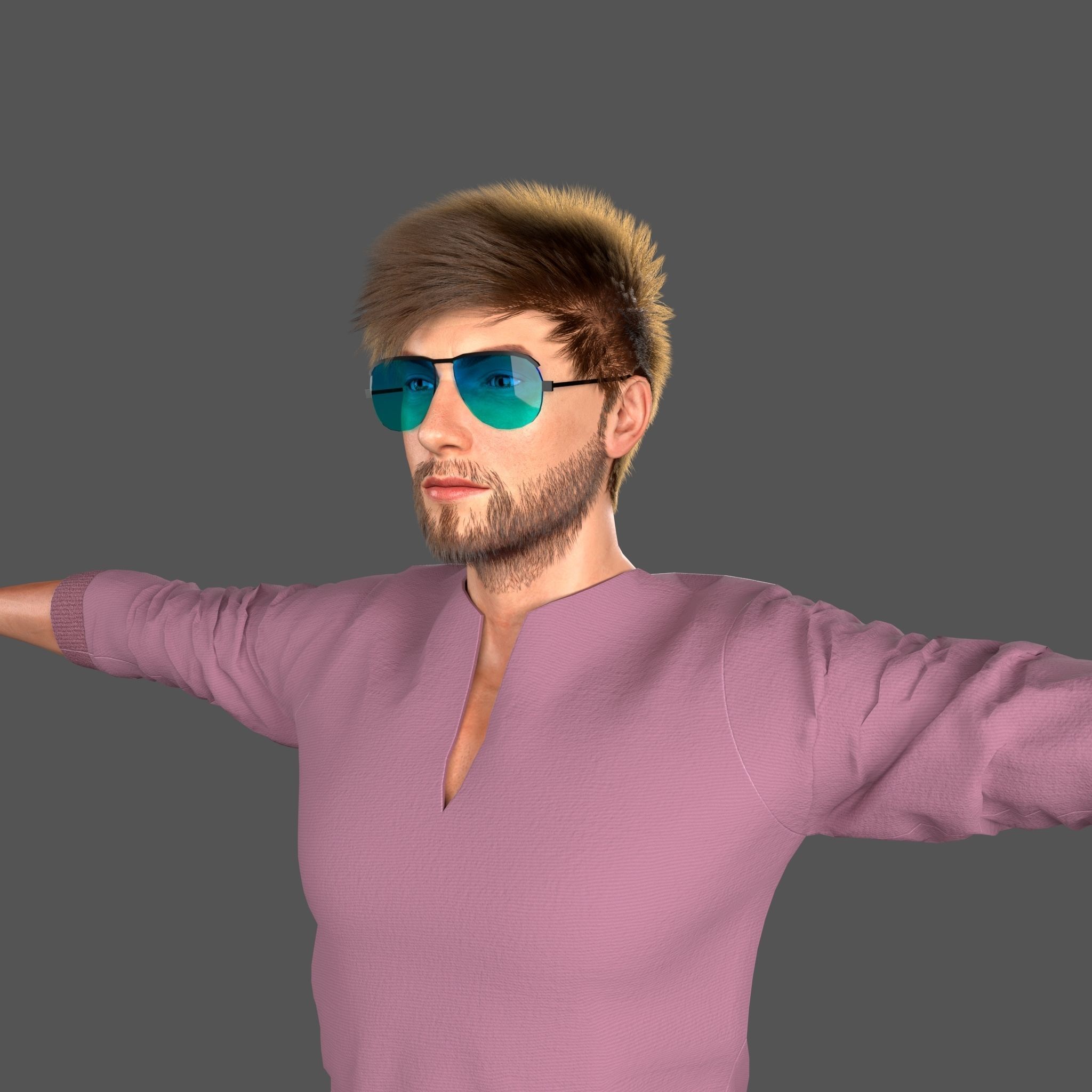 Stylish man 3D model rigged | CGTrader