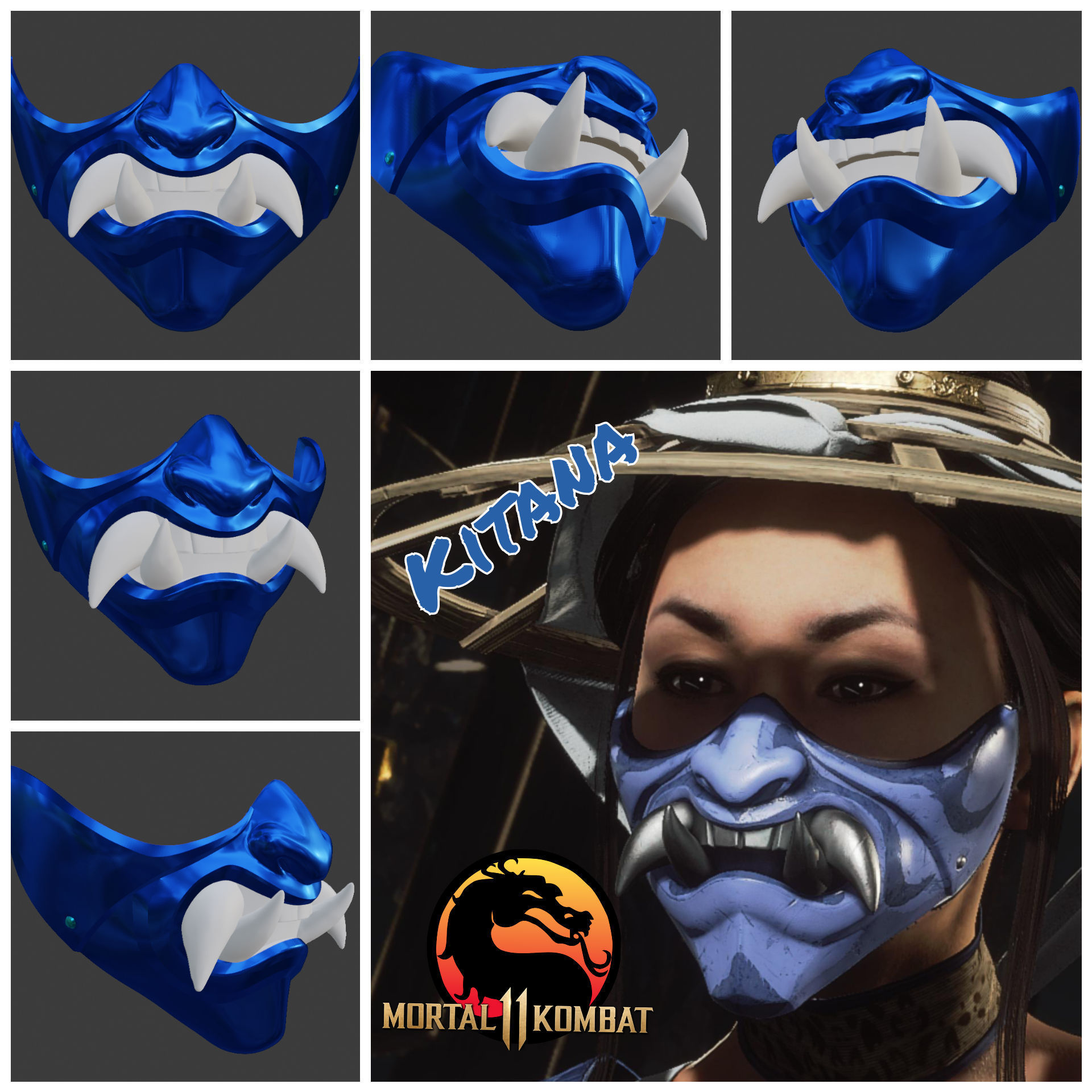 Kitana mask from Mortal Kombat 11 - Earthrealms ally 3D model 3D ...