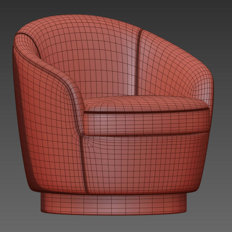 Claudia Petite Swivel Armchair 3D model | CGTrader