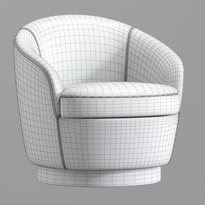 Claudia Petite Swivel Armchair 3D model | CGTrader