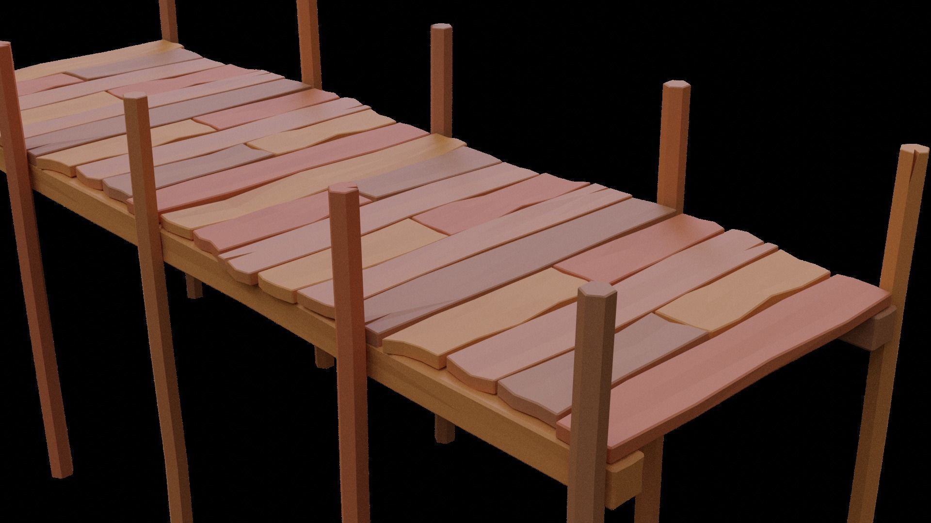 Wooden boardwalk free 3D model | CGTrader