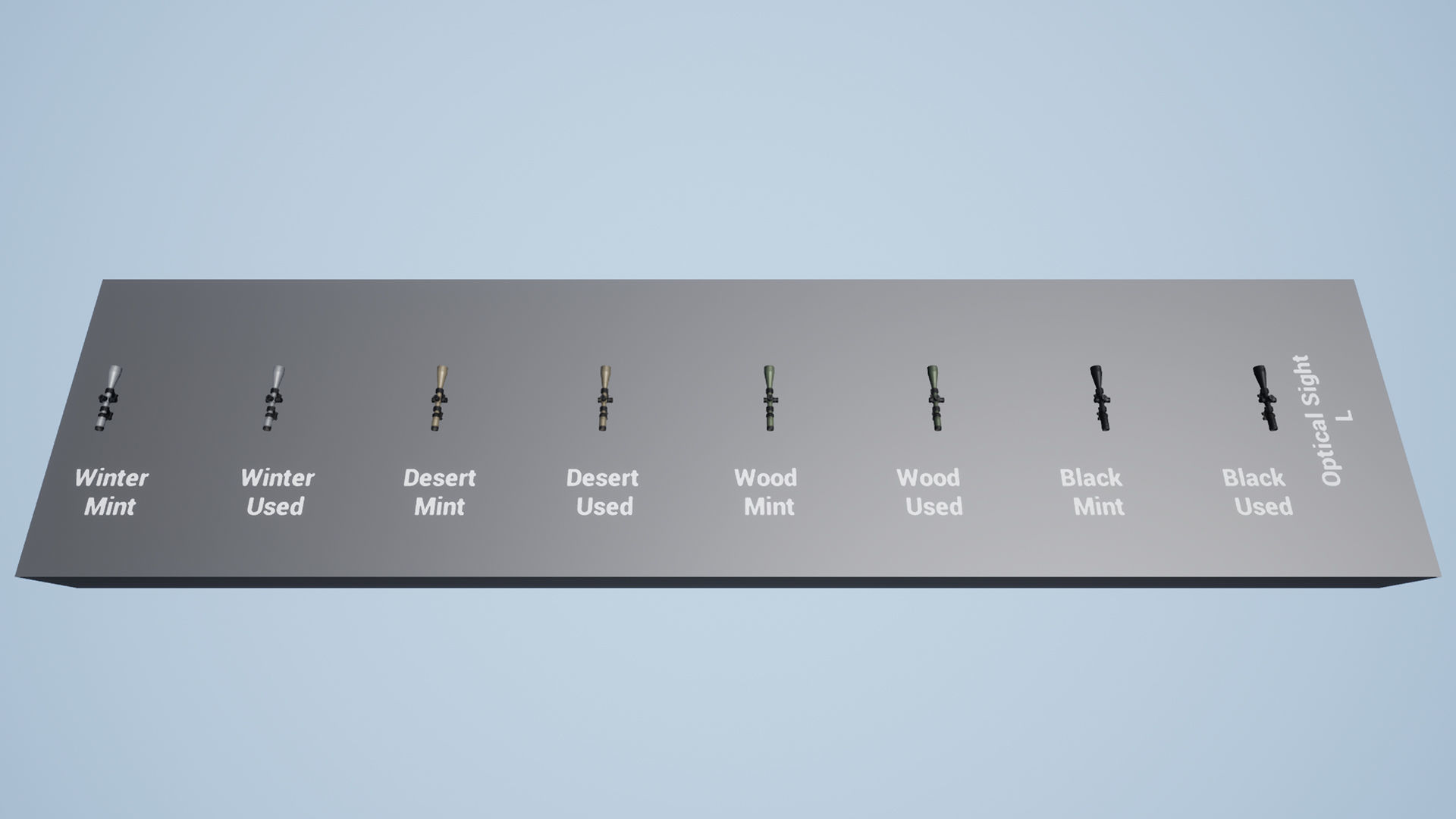 3D model Optical Sight L - FPS Gun Attachment for Unreal Engine VR / AR ...