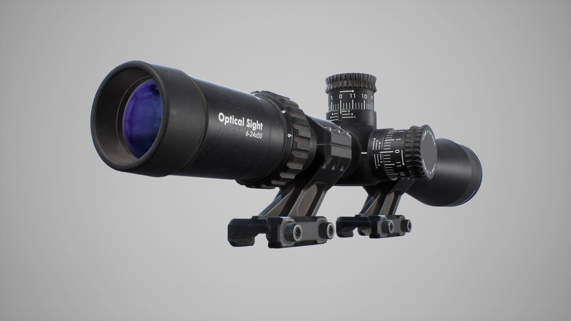 3D model Optical Sight L - FPS Gun Attachment for Unreal Engine VR / AR ...