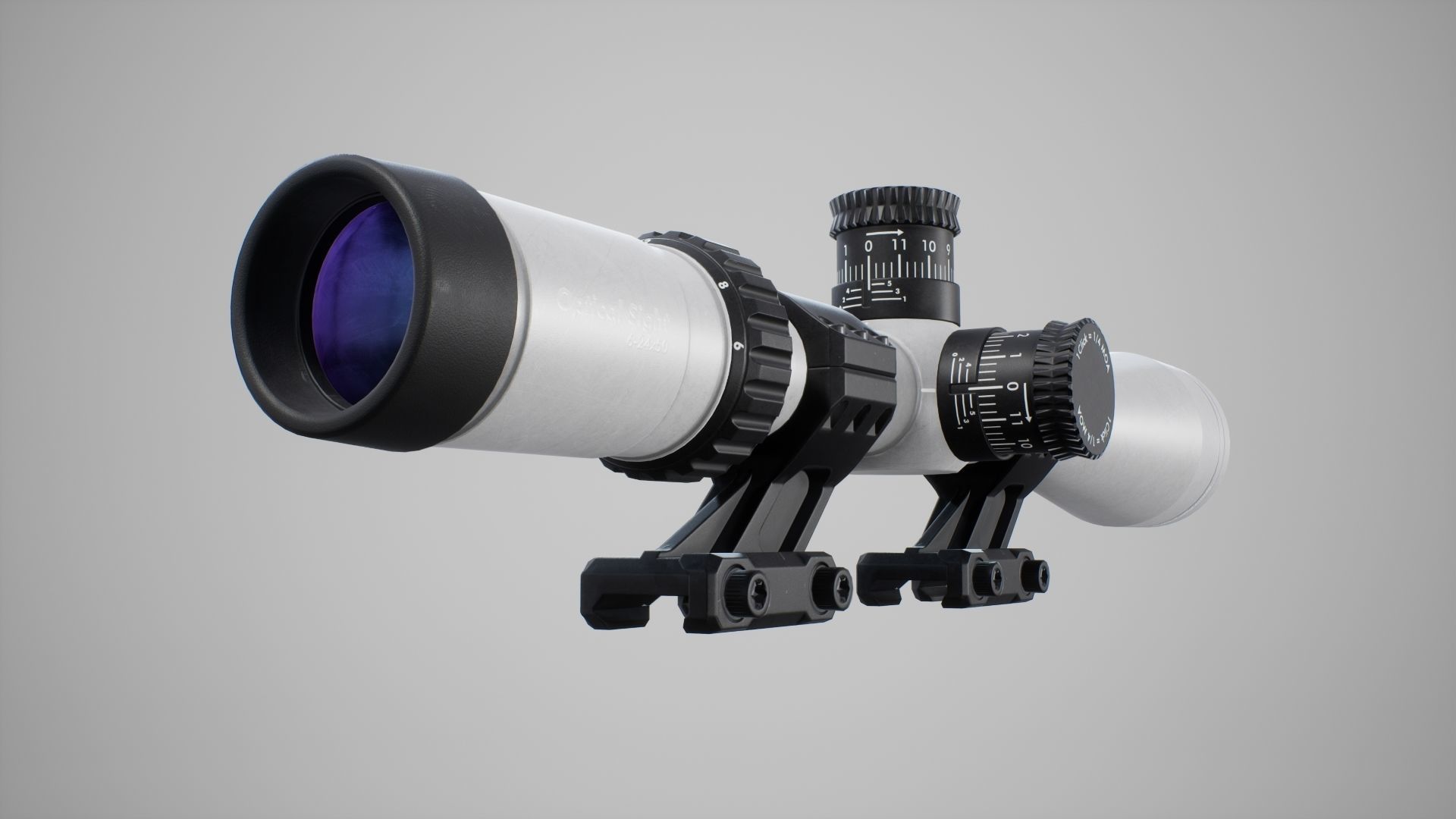 3D model Optical Sight L - FPS Gun Attachment for Unreal Engine VR / AR ...