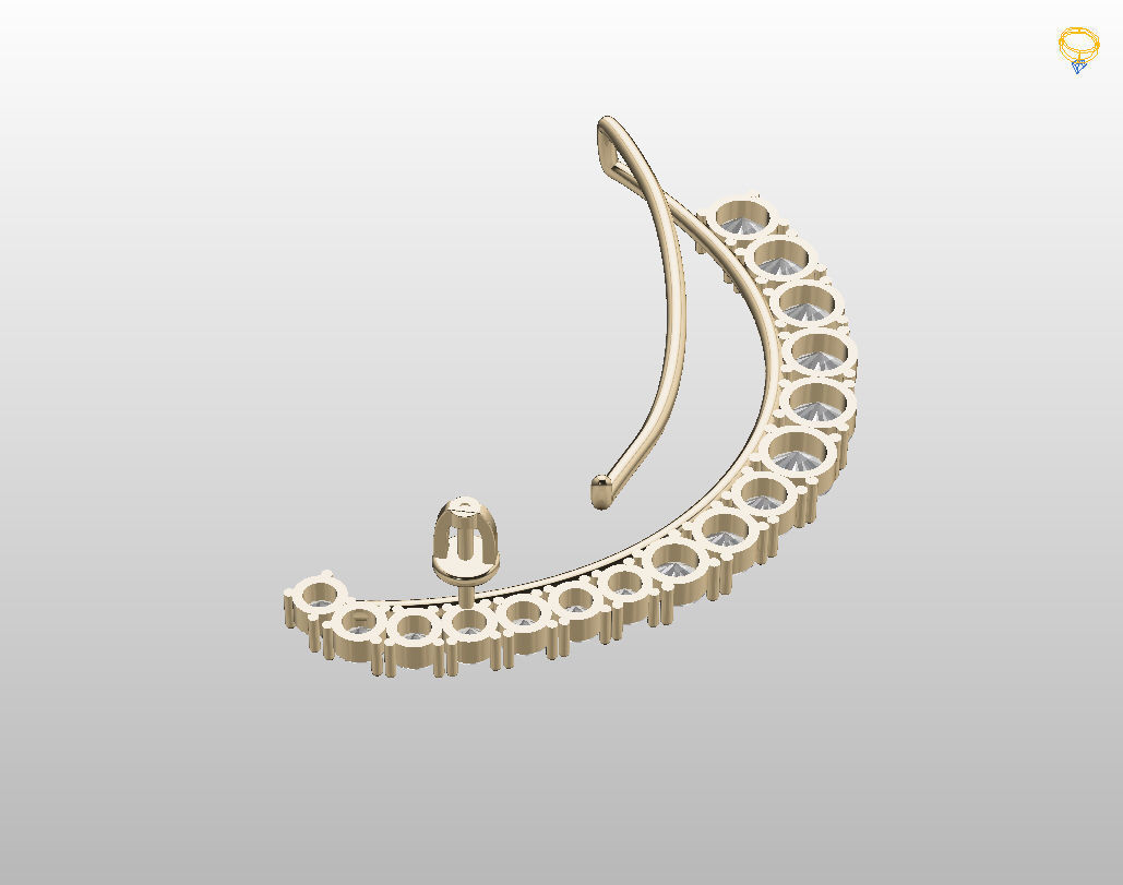 Ear Cuff Earrings 3D model 3D printable | CGTrader