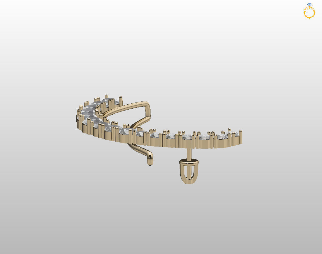 Ear Cuff Earrings 3D model 3D printable | CGTrader