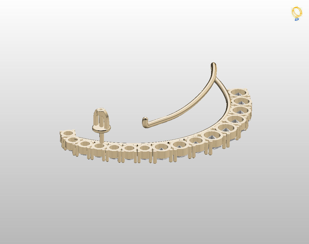 Ear Cuff Earrings 3D model 3D printable | CGTrader
